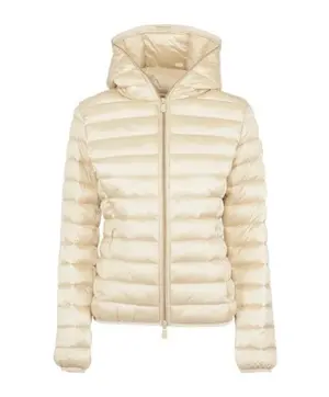 SAVE THE DUCK Hooded Puffer Jacket - Nude