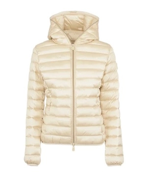 SAVE THE DUCK Hooded Puffer Jacket - Nude