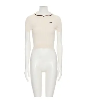 Valentino Garavani Logo Embroidered Knitted Top