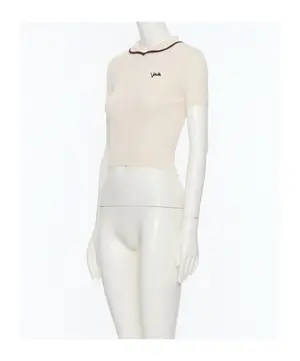 Valentino Garavani Logo Embroidered Knitted Top