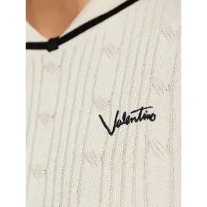 Valentino Garavani Logo Embroidered Knitted Top