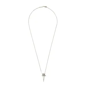 Rick Owens Pentagram Charm Pendant Necklace - Gray