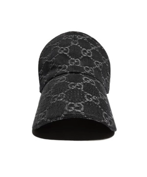 Gucci Gg Cotton Denim Baseball Hat - Black