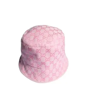 Gucci Gg Cotton Canvas Bucket Hat - Light Pink