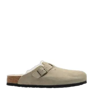 BIRKENSTOCK Boston Shearling Sandals - Gray