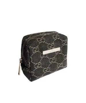 Gucci Small Cosmetic Case With Plaque - Black