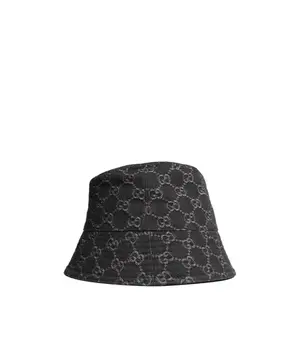 Gucci Gg Cotton Denim Bucket Hat - Black