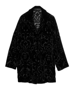 Gucci Floral Devoré Velour Shirt - Black
