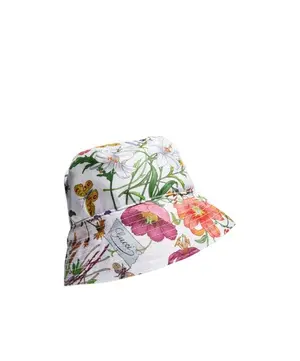 Gucci Printed Twill Bucket Hat - Gray