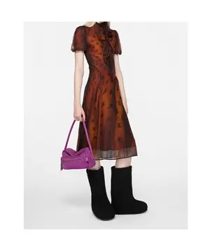 Acne Studios Puff-sleeve Printed Dress