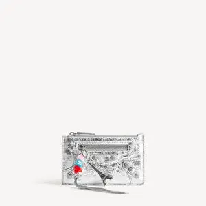 Balenciaga Le City Long Coin And Card Holder - Silver