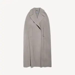 Balenciaga Long Double-faced Cape Coat - Grey