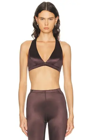 NIKESKIMS Shine Scoop Cami Bra In Black - Phoenix