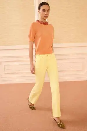 Ulla Johnson Jude Embellished Merino Wool Top - Coral