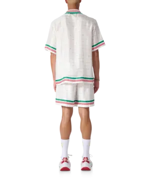 Casablanca Tennis Club Check Silk Shirt