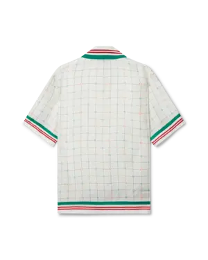 Casablanca Tennis Club Check Silk Shirt