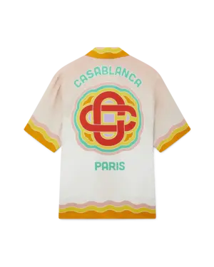 Casablanca Rainbow Monogram Silk Shirt - Multicolor