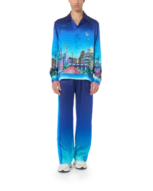 Casablanca The Night View Long Sleeve Silk Shirt