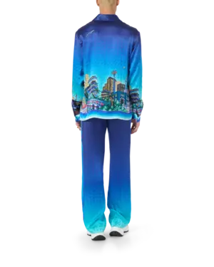 Casablanca The Night View Long Sleeve Silk Shirt