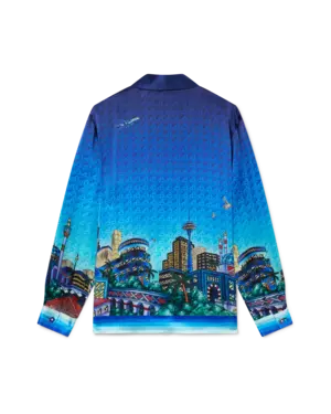 Casablanca The Night View Long Sleeve Silk Shirt