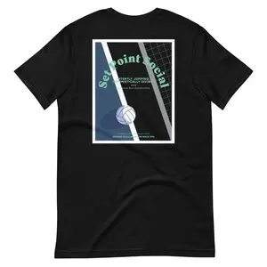 ANCHOR & CREW Set Point Social Volleyball Club League Organic Cotton T-shirt - Black