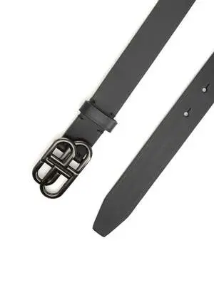 Balenciaga Slim Bb Belt - Black