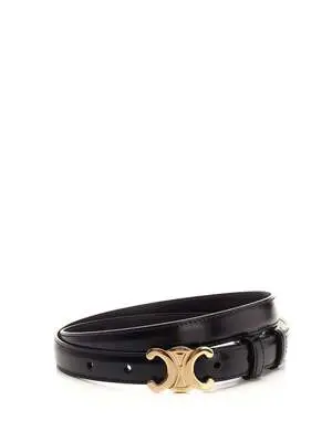 Celine Small Triomphe Belt - Black