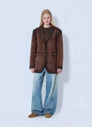 Acne Studios Distressed Suede Blazer