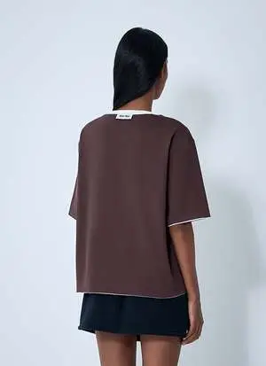 Miu Miu Logo Motif T-shirt