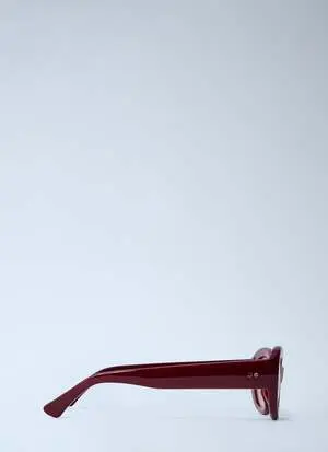 Dries Van Noten Oval Acetate Sunglasses - Red