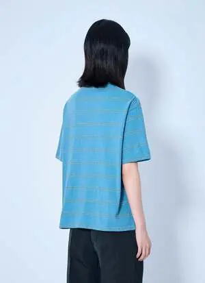 JIL SANDER Striped Cotton Jersey Crewneck T-shirt