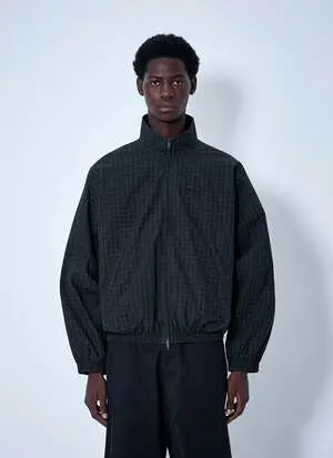 Balenciaga Checked Zip Jacket - Blue