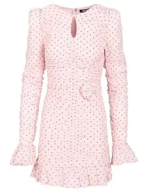ROTATE BY BIRGER CHRISTENSEN Mini Dress With Floral Print And Ruffled Details - Multicolor