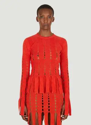 AMBUSH Knit Cut Out Top - Red