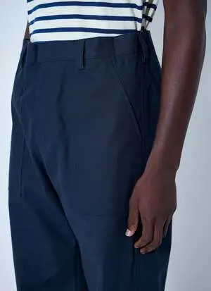Prada Wide-leg Tailored Trousers In Cotton