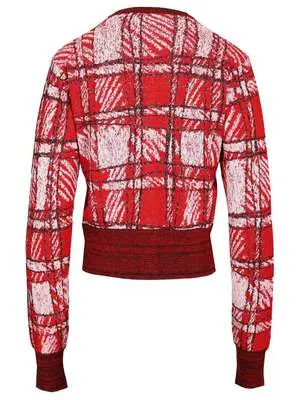 VIVIENNE WESTWOOD Scribble Check Wool-blend Cardigan
