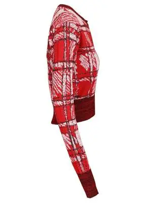 VIVIENNE WESTWOOD Scribble Check Wool-blend Cardigan