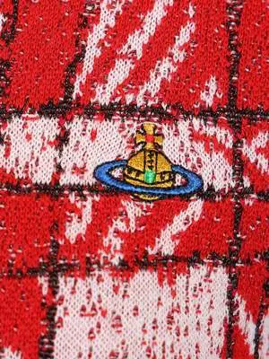 VIVIENNE WESTWOOD Scribble Check Wool-blend Cardigan