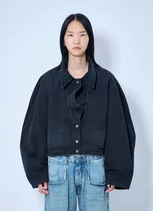 MAISON MARGIELA Oversized Cotton Twill Jacket - Black