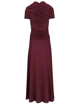 SELF-PORTRAIT Shirred Midi Dress - Multicolor
