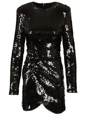 ROTATE BY BIRGER CHRISTENSEN Sequined Mini Dress - Black