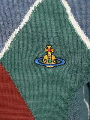 VIVIENNE WESTWOOD Argyle Wool Blend Cardigan - Multicolor