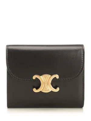 Celine Small Triomphe Wallet - Black