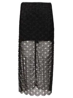 ROTATE BY BIRGER CHRISTENSEN Sequin Midi Skirt - Black