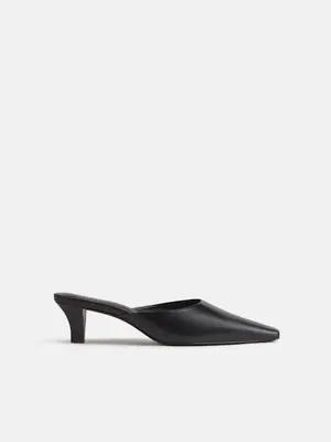 REFORMATION Jeanne Heeled Mule Leather