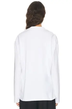 Sprwmn Long Sleeve Oversized Polo Tee
