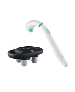 PURSONIC 9-speed Massage Gun And Portable Handheld Massager Bundle - White