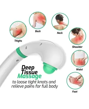 PURSONIC 9-speed Massage Gun And Portable Handheld Massager Bundle - White
