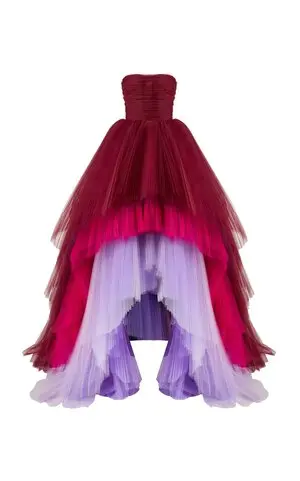 Carolina Herrera Strapless Nylon Tulle Gown - Multi