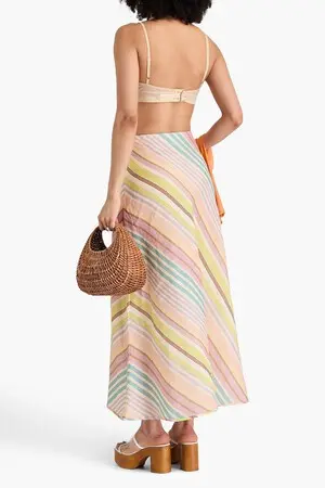 Zimmermann Striped Linen Maxi Skirt